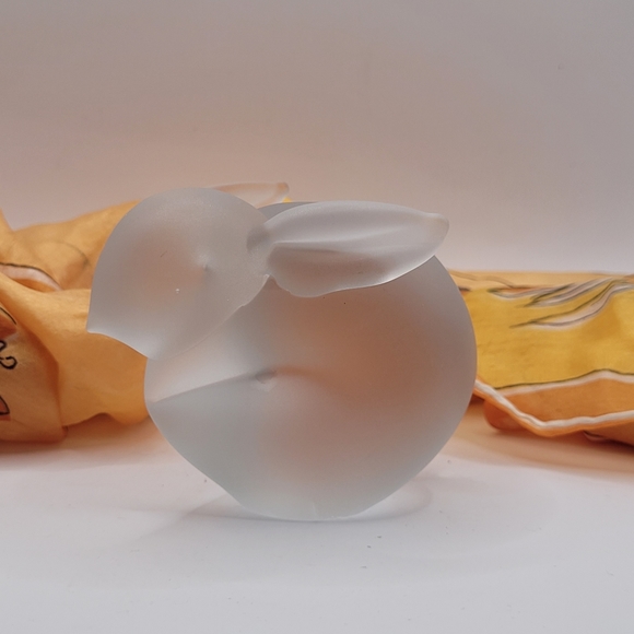 Vintage | Accents | Vintage Mcm Satin Frosted Glass Rabbit Easter Bunny ...